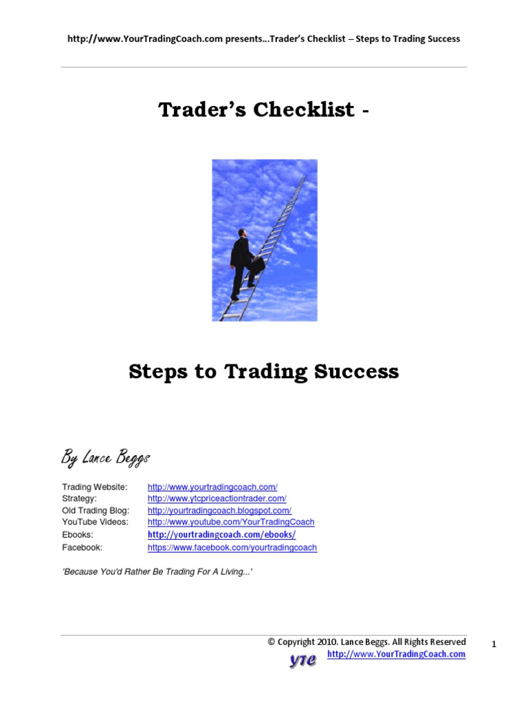 Traders Checklist PDF | PDF | Option (Finance) | Technical Analysis