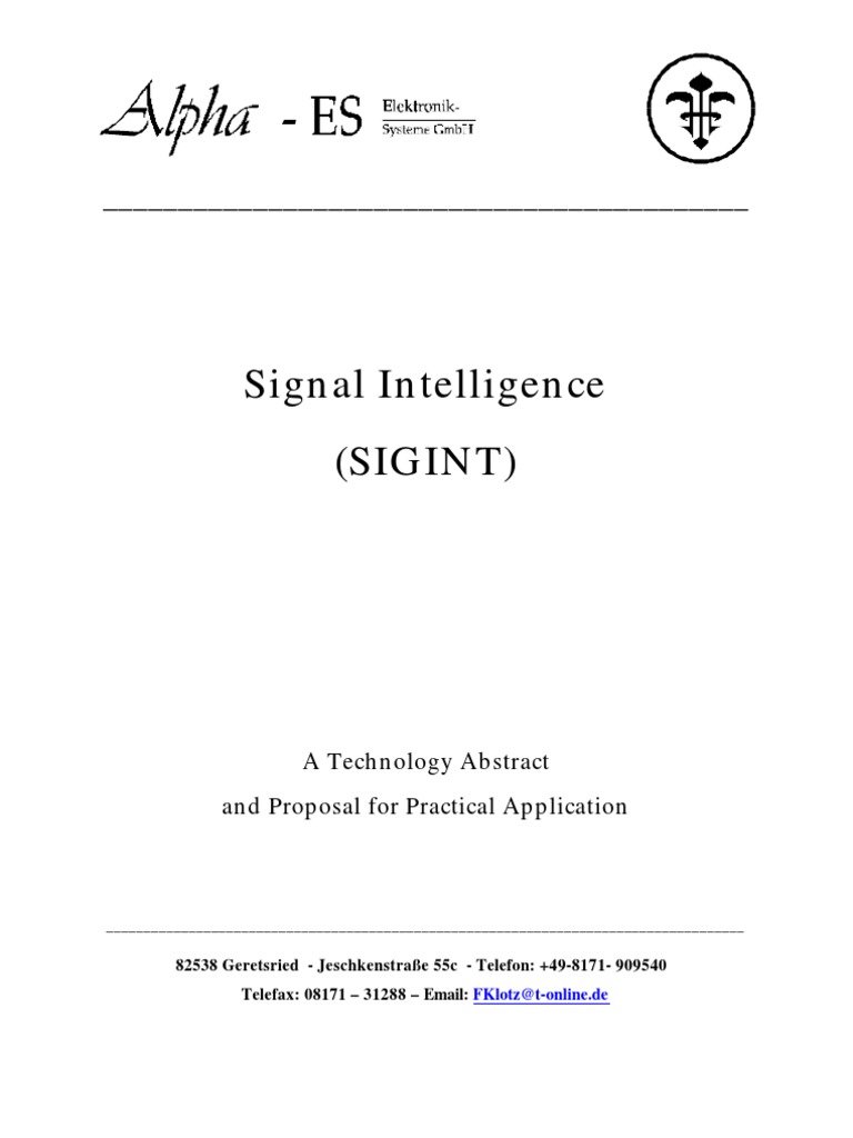 SIGINT-EW | Signals Intelligence | Electronic Warfare