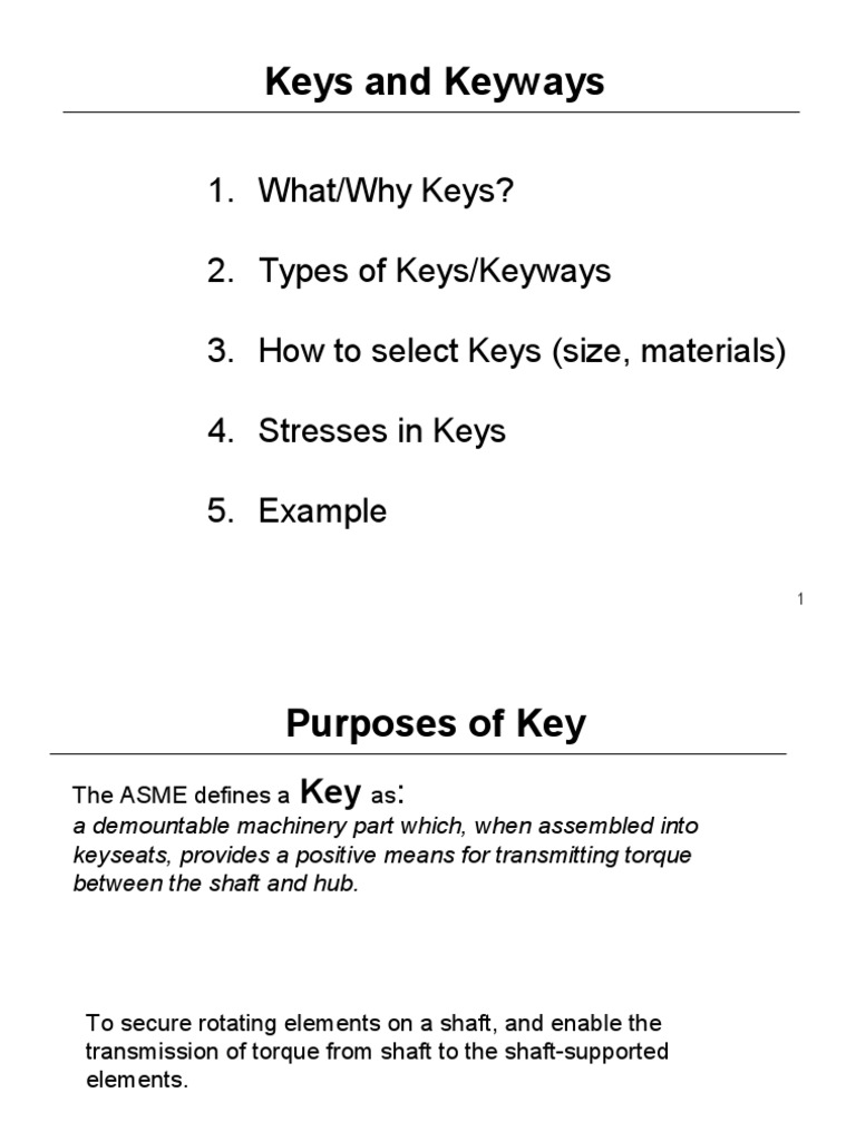 Keys and Keyways | PDF | Strength Of Materials | Engineering