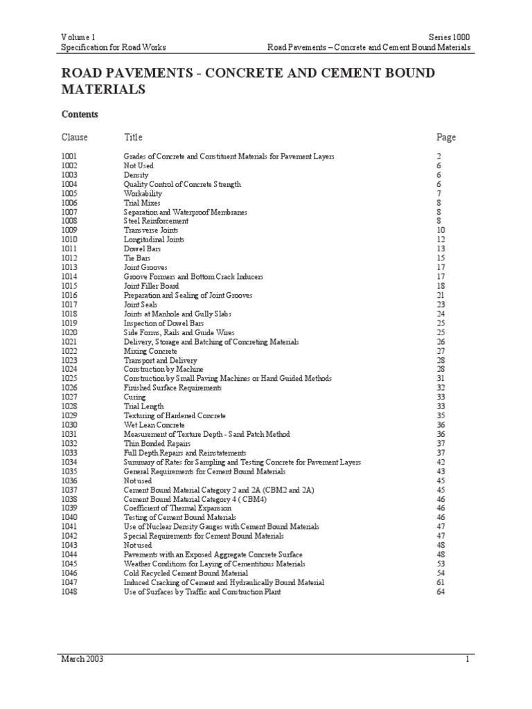 Concrete and Cement Bound Materials | PDF | Road Surface | Construction ...