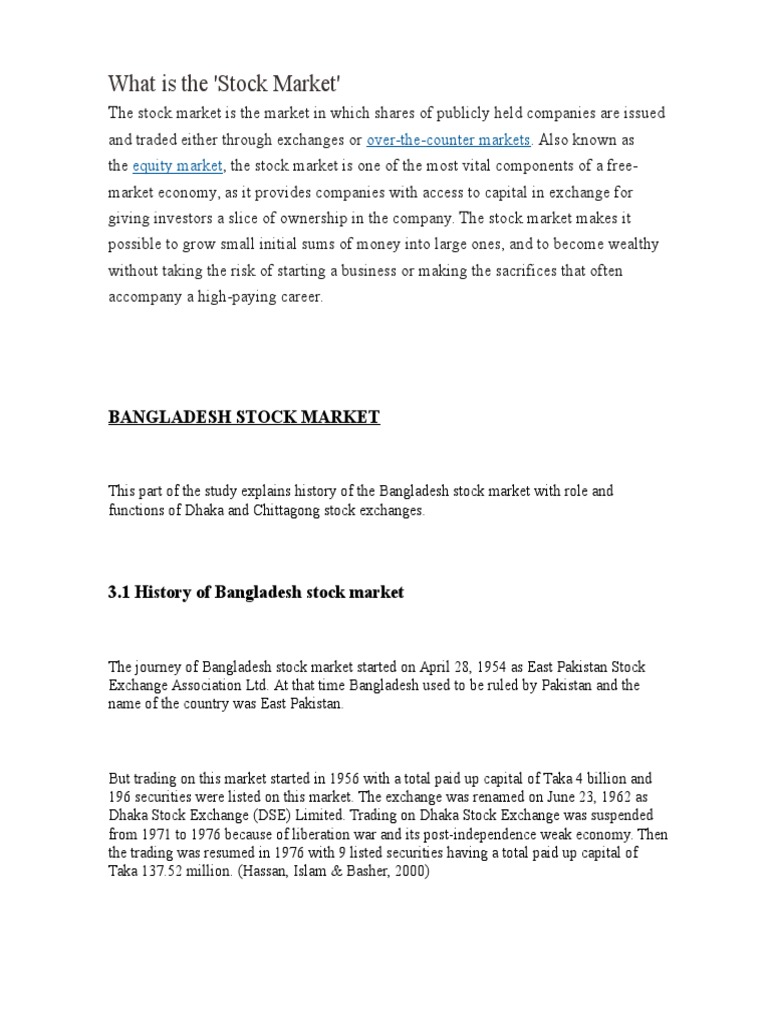 Stock Market Crash | PDF | Stock Market | Financial Markets