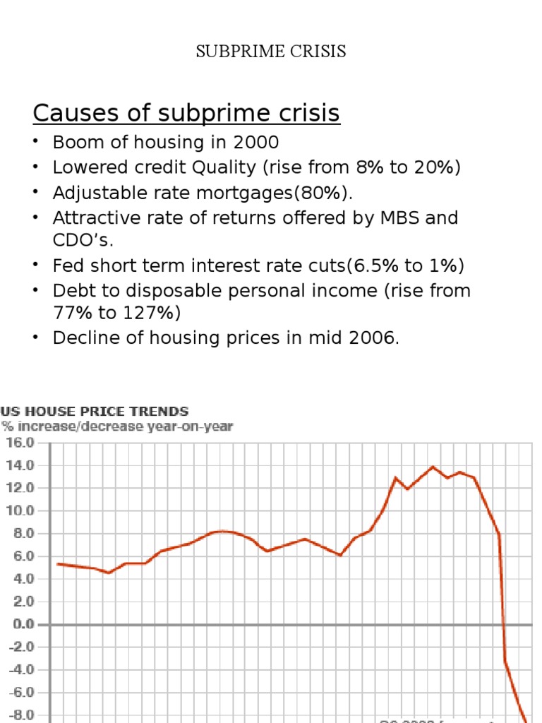 Causes of Subprime Crisis | PDF | Finance & Money Management | Law