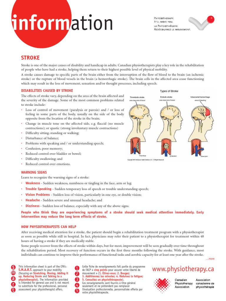 Stroke Info | PDF | Stroke | Physical Therapy