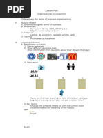 Detailed Lesson Plan For Demo | PDF | Ownership | Corporations