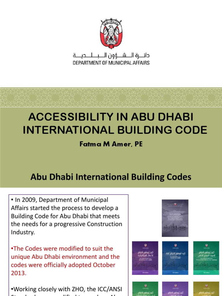 Abu Dhabi Accessibility Building Code | PDF | Accessibility | Elevator