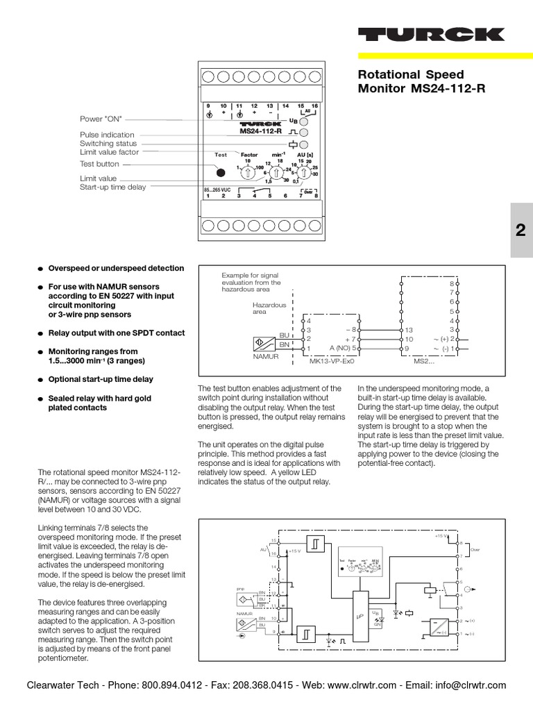 Turck MS24 112 R | PDF | Relay | Switch