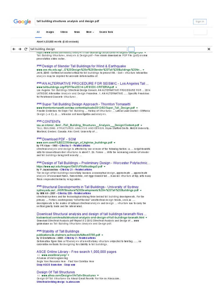 Tall Building Structures Analysis and Design PDF - Google Search | PDF ...