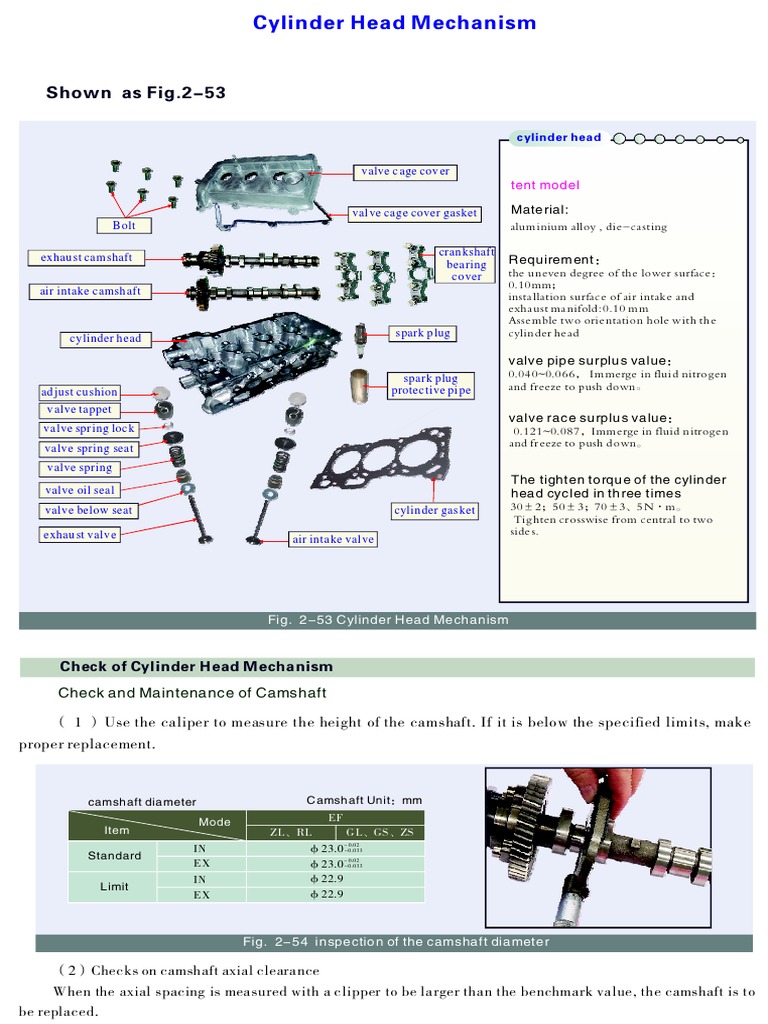 cilinder head chery qq.pdf | Engines | Machines