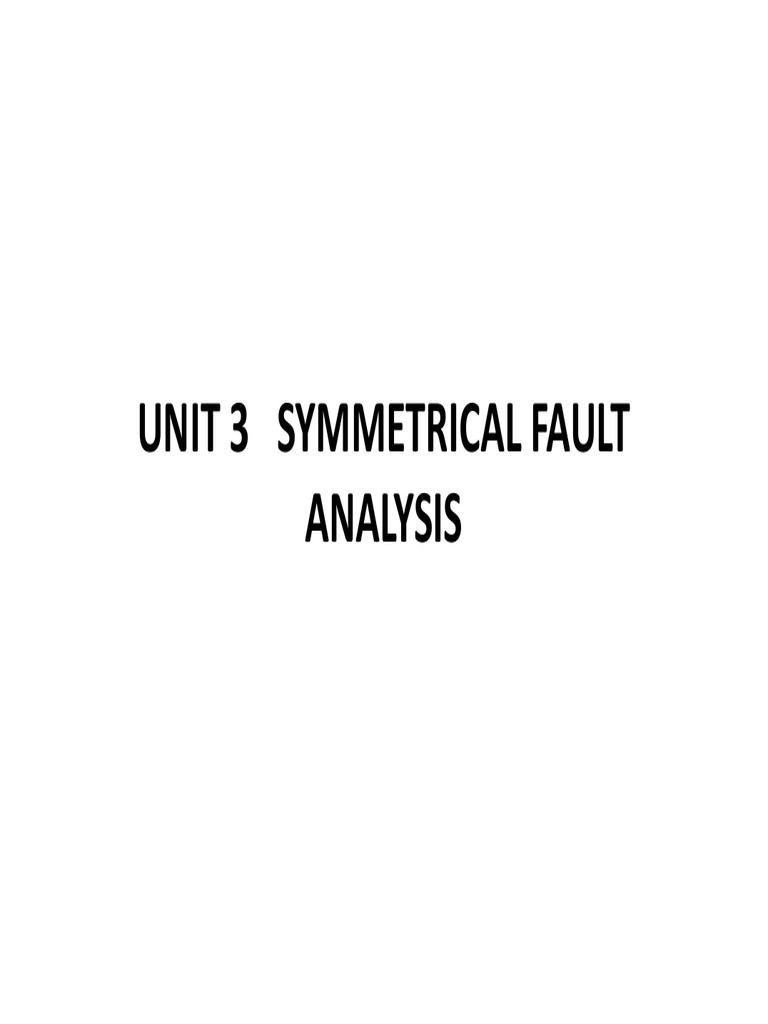 Symmetrical Fault Analysis | PDF | Direct Current | Electric Power System