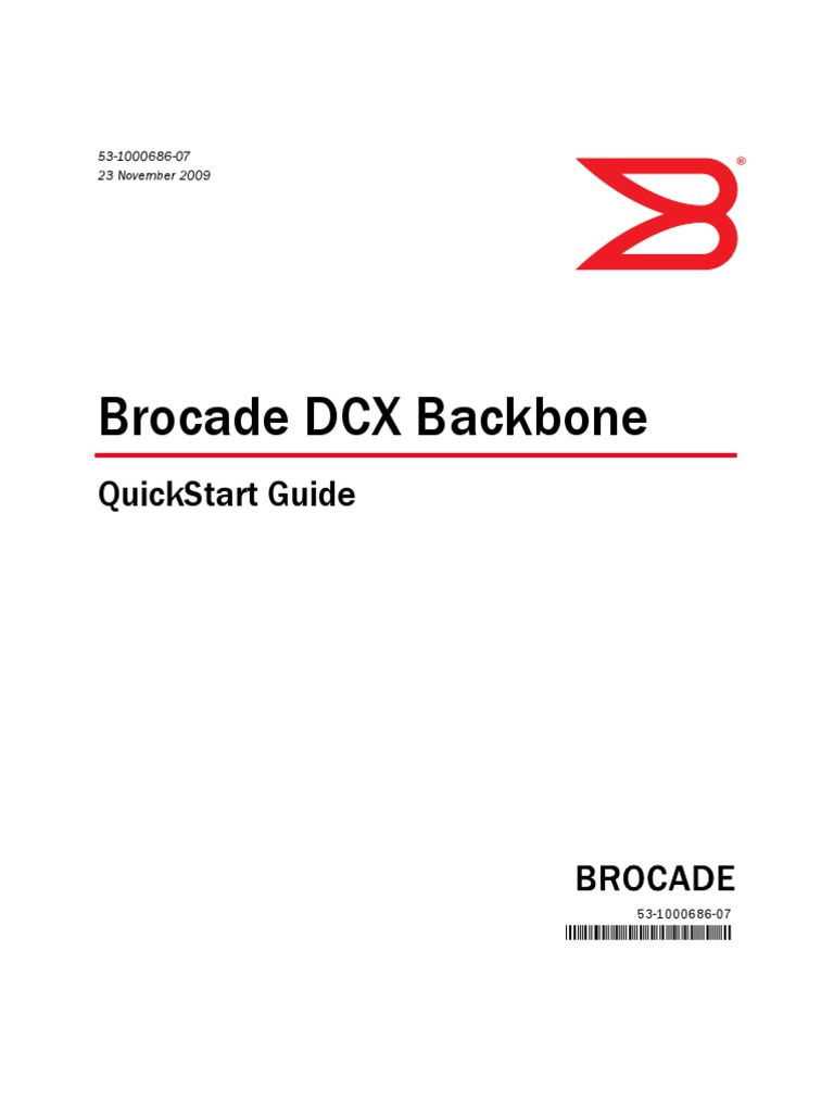 Brocade DCX Backbone: Quickstart Guide | PDF | Command Line Interface ...
