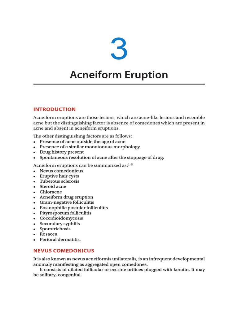 Drug-Induced Acneiform Eruptions | PDF | Acne Vulgaris | Medical ...