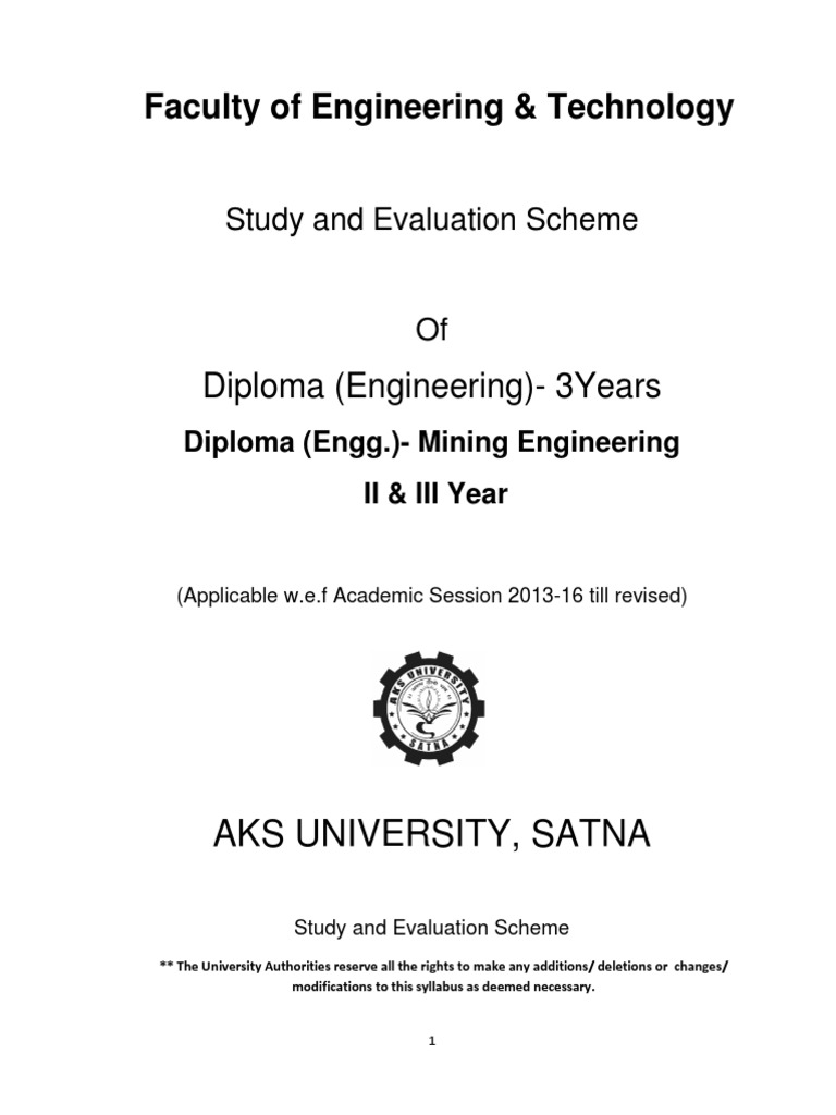 Diploma Mining III ToVI | PDF | Technology & Engineering