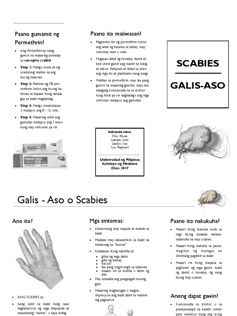Brochure Scabies (Filipino) | PDF