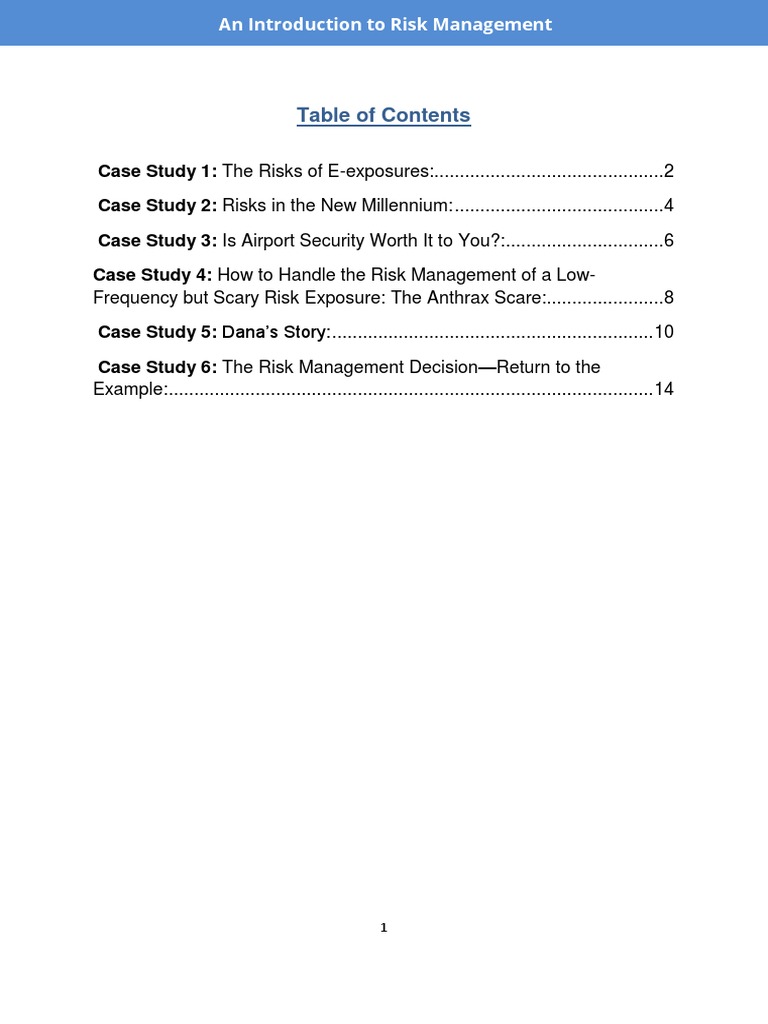 Risk Management Case Study | PDF | Net Present Value | Present Value