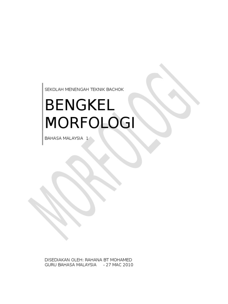 Koleksi Soalan Morfologi | PDF