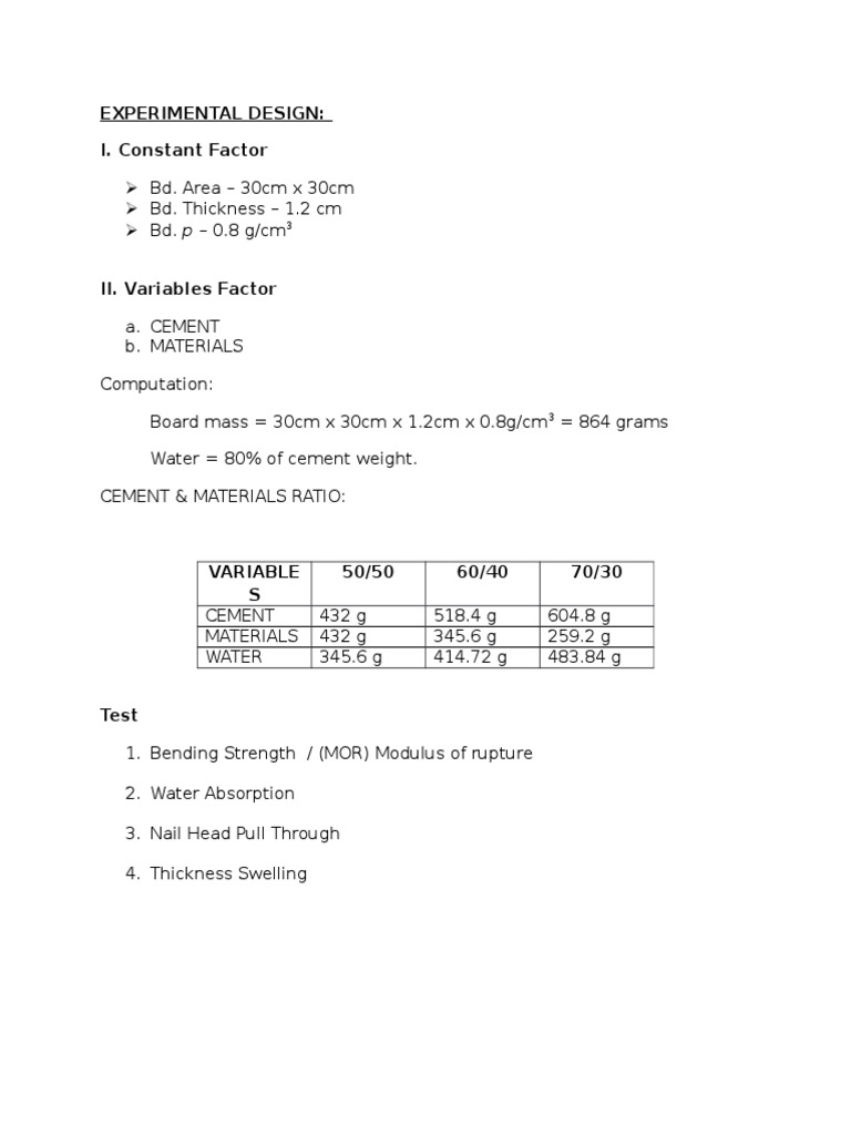 Experimental Design | PDF