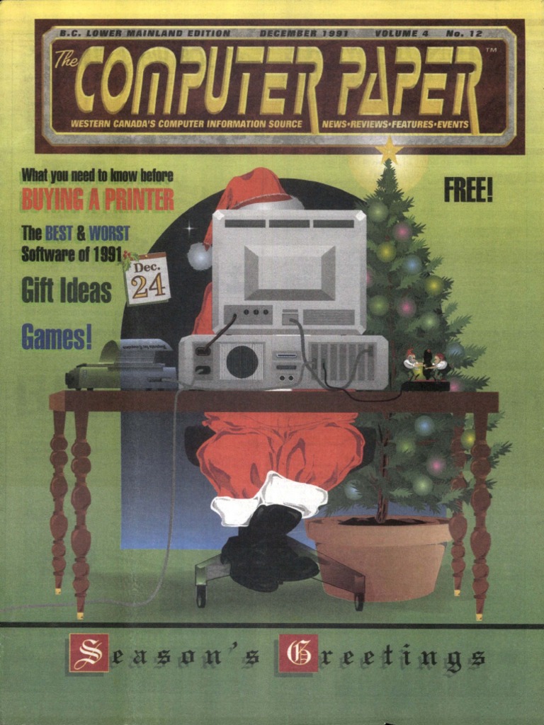 1991-12 The Computer Paper - BC Edition | PDF | Personal Computers | Laptop