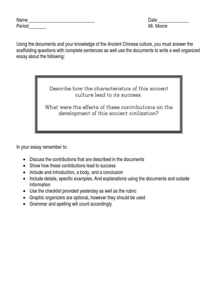 Ancient China DBQ | PDF | Emperor Of China | Silk Road