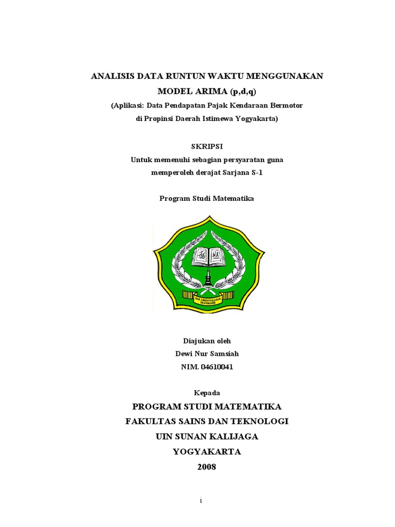 Contoh Arima PDF | PDF | Karier & Perkembangan | Seni