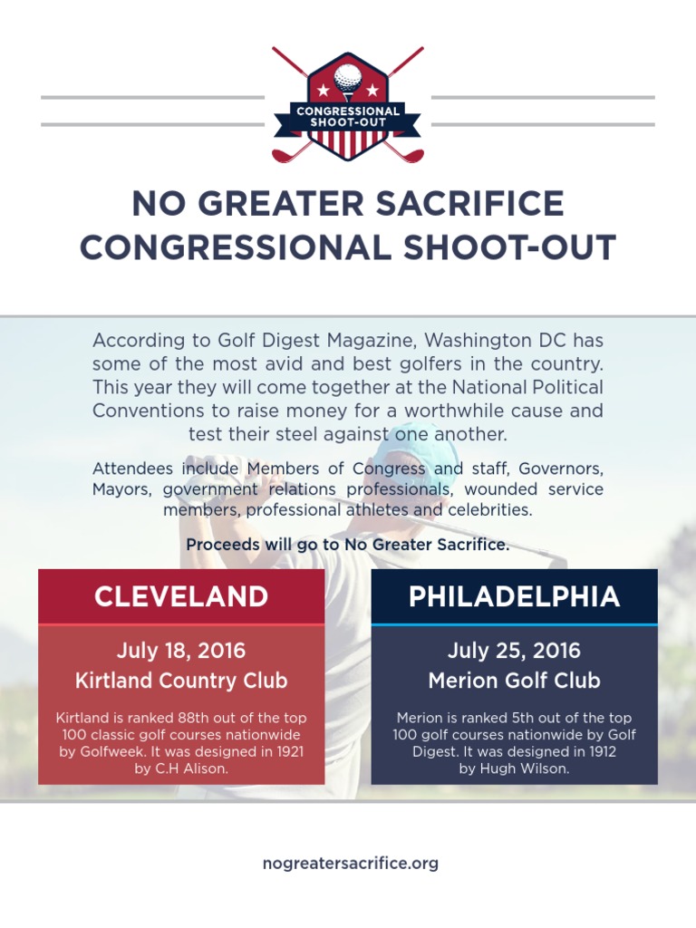 NGS Congressional Shoot Out Flyer and Sponsor Levels | PDF | Sports ...