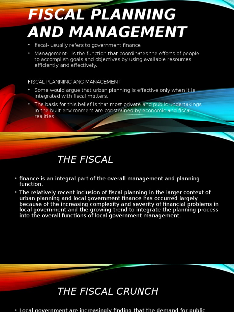 Fiscal Planning and Management | PDF | Fiscal Policy | Policy Analysis