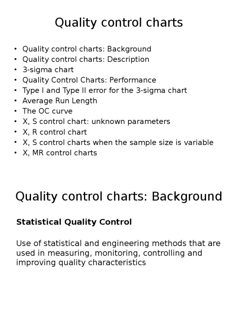 Quality Control Charts | PDF | Causality | Statistics