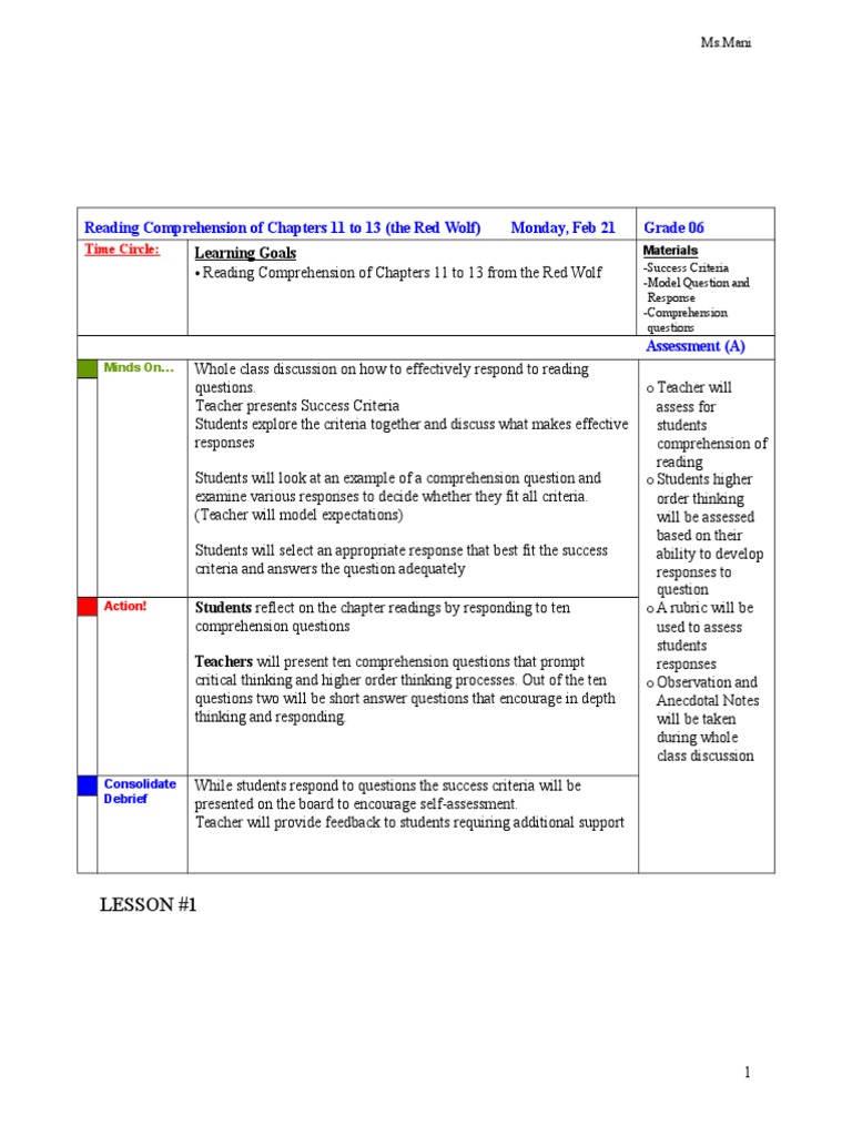 Grade 6 Reading Comprehension | PDF | Reading Comprehension | Cognition