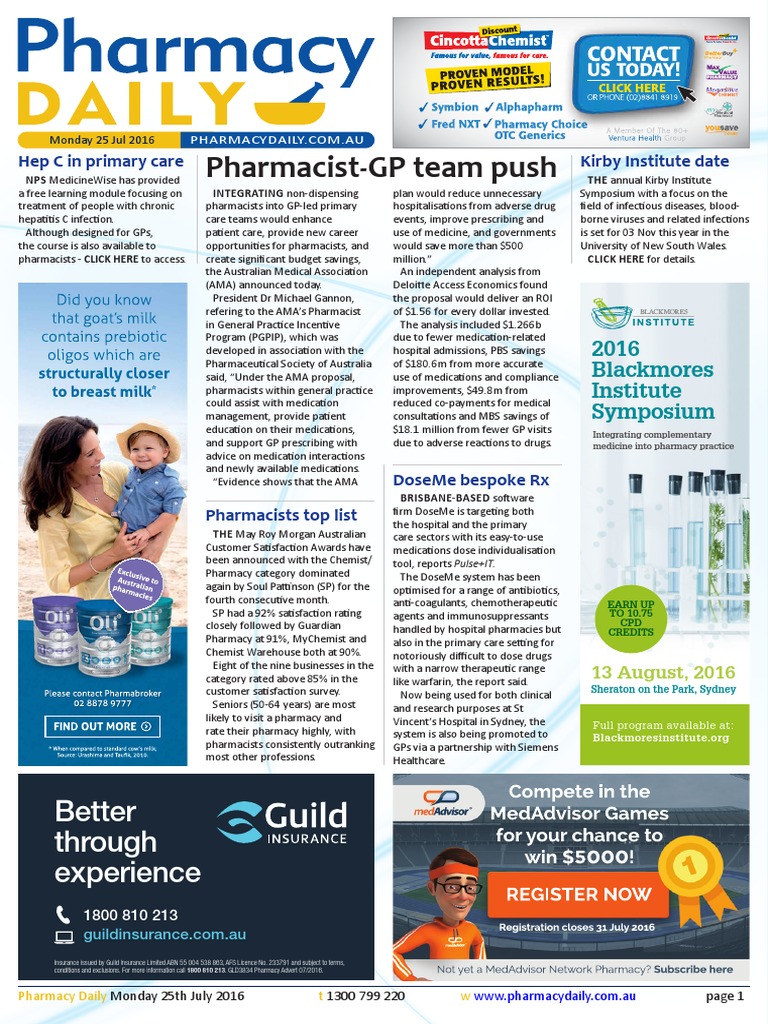Pharmacist-GP Team Push: Better Through Experience | PDF | Pharmacist ...