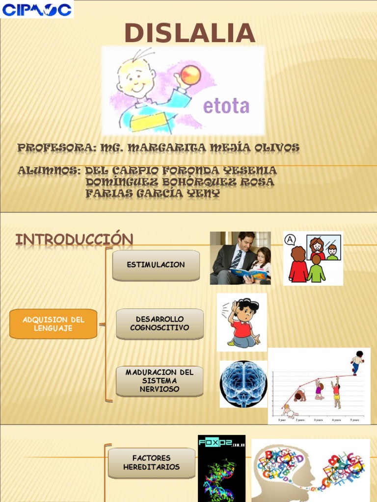 Tipos y Ejemplos de Dislalia | PDF | Comunicación humana | Cognición