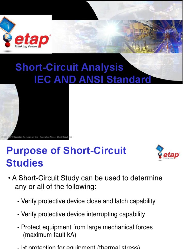 Training ETAP Short Circuit | PDF | Network Analysis (Electrical ...