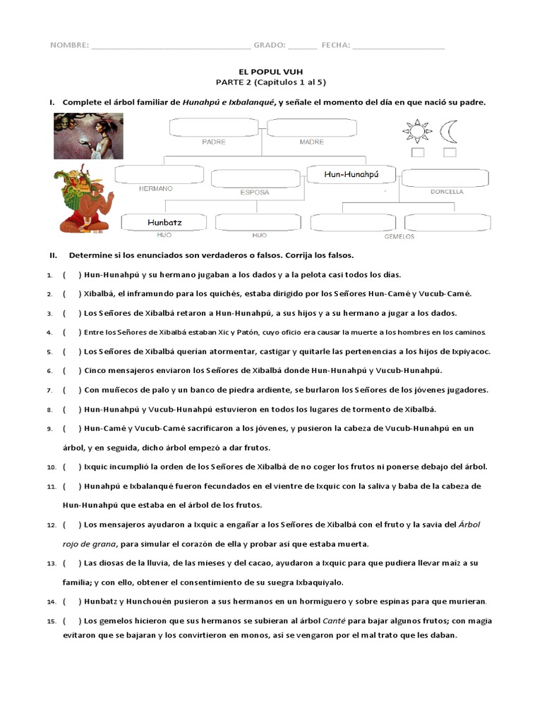 Popol Vuh Parte 2 Cap 1-5 | PDF