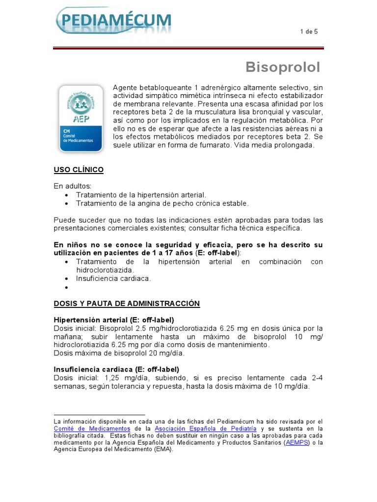 Bisoprolol | Cardiología | Tratamientos médicos