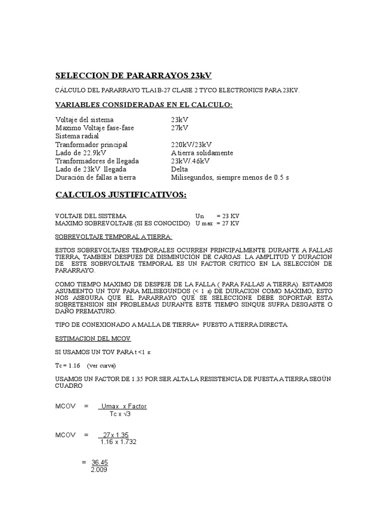 Pararrayos 23KV | PDF