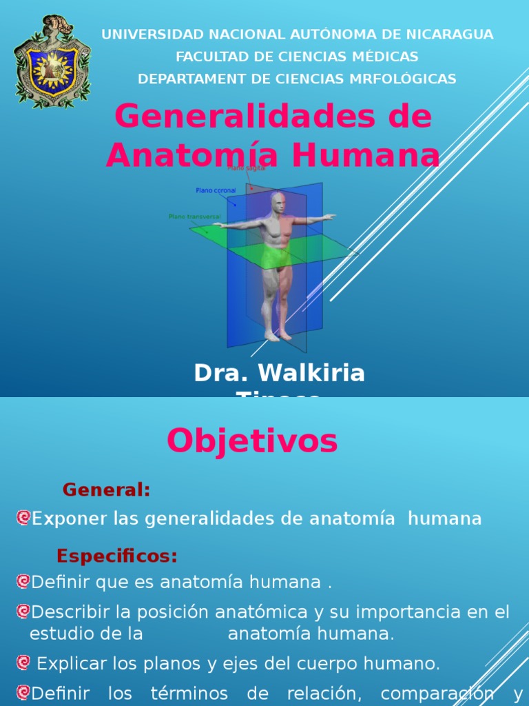 Generalidades Anatomia Humana | PDF | Anatomía | Términos anatómicos de ...