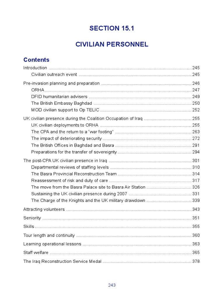 15.1 Civilian Personnel | PDF | Coalition Provisional Authority ...
