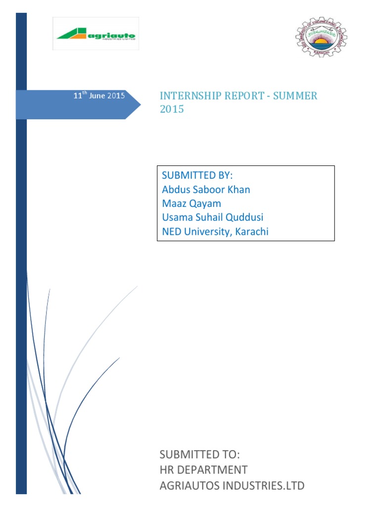 Internship Report - Manufacturing Company | PDF | Drilling | Metalworking