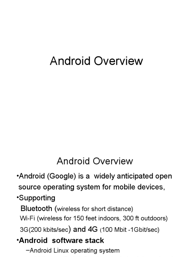 2 Androidoverview | PDF | Android (Operating System) | Mobile App