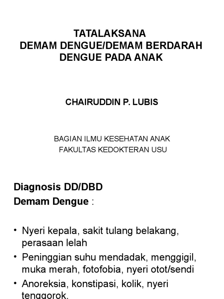 Tm.11. Anak - Tatalaksana Demam Dengue Demam Berdarah Pada Anak | PDF