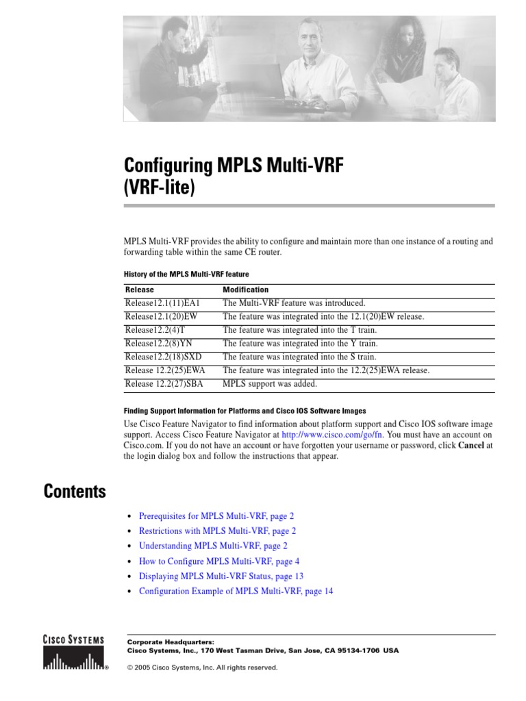 Configuring MPLS Multi-VRF | PDF | Virtual Private Network ...