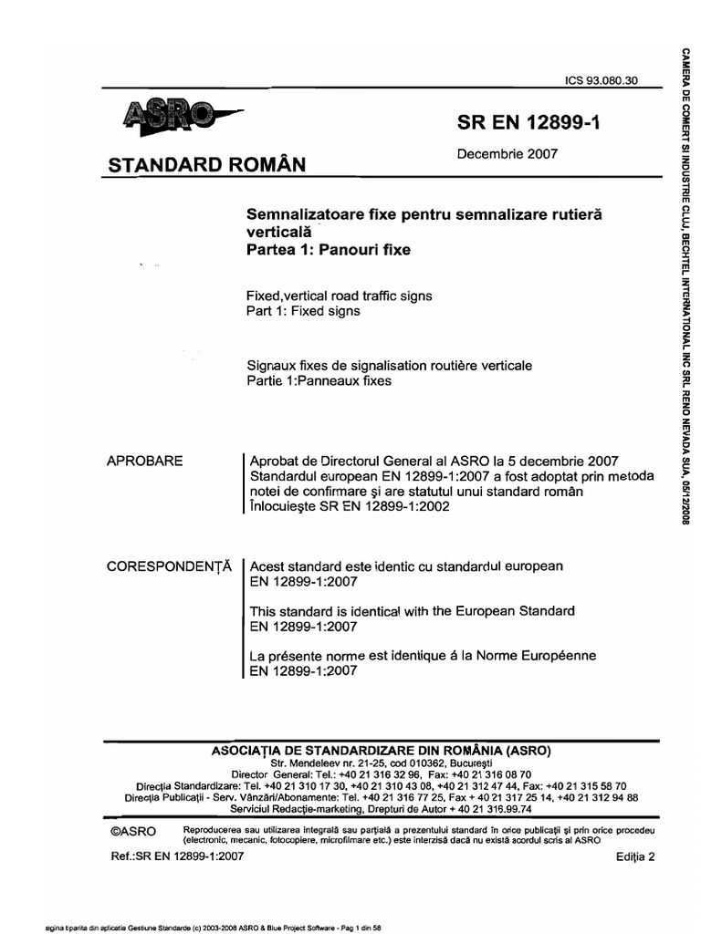 SR en 12899-1 PDF | PDF