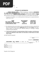 Affidavit of Confirmation - PNP - Form | PDF