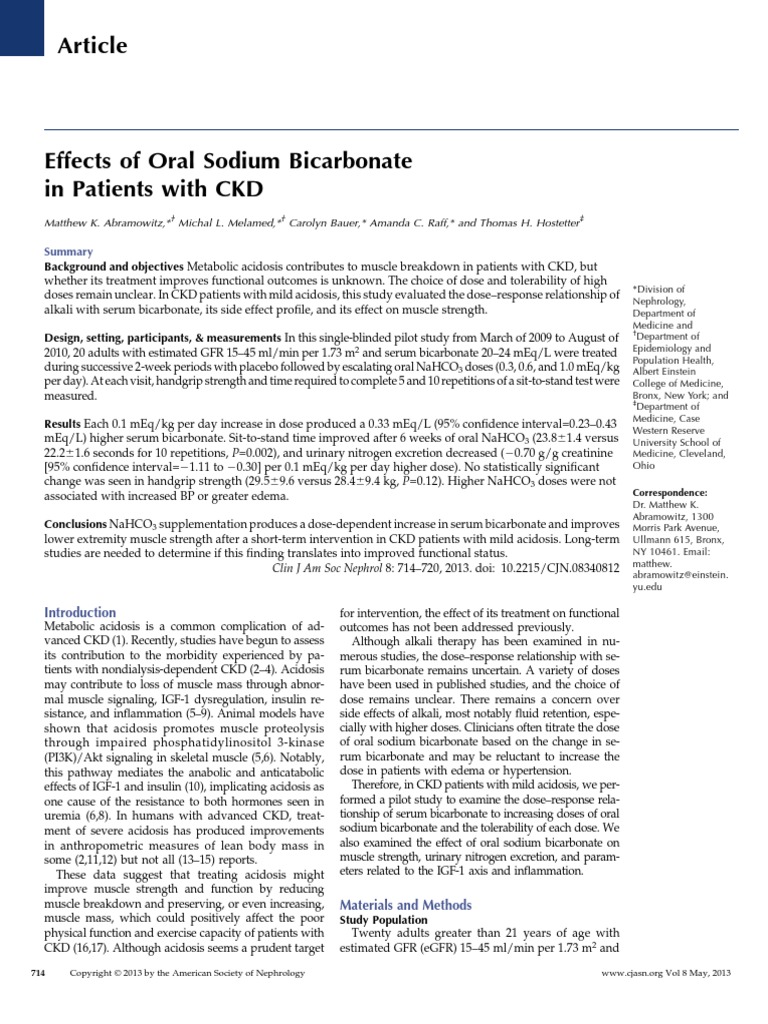 Article: Matthew K. Abramowitz, Michal L. Melamed, Carolyn Bauer ...