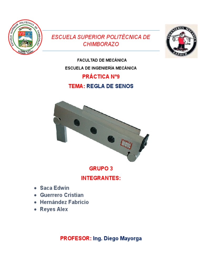 Regla de Senos | Calibración | Medición