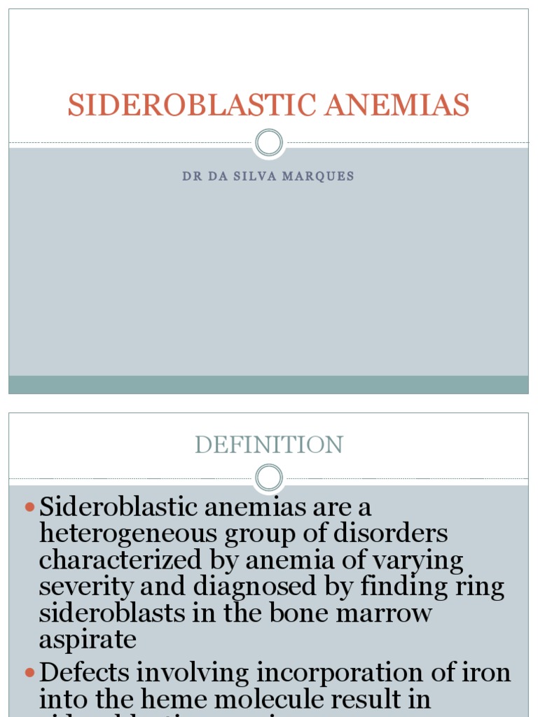 Sideroblastic Anemia Pathophysiology