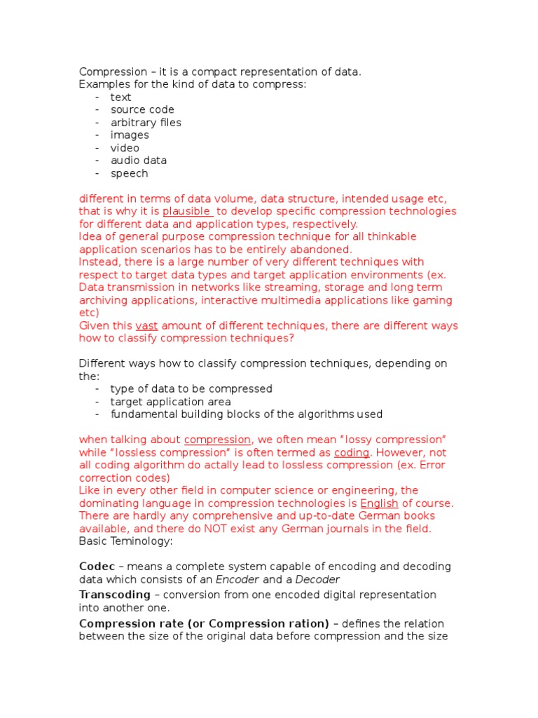Compression | PDF | Data Compression | Codec