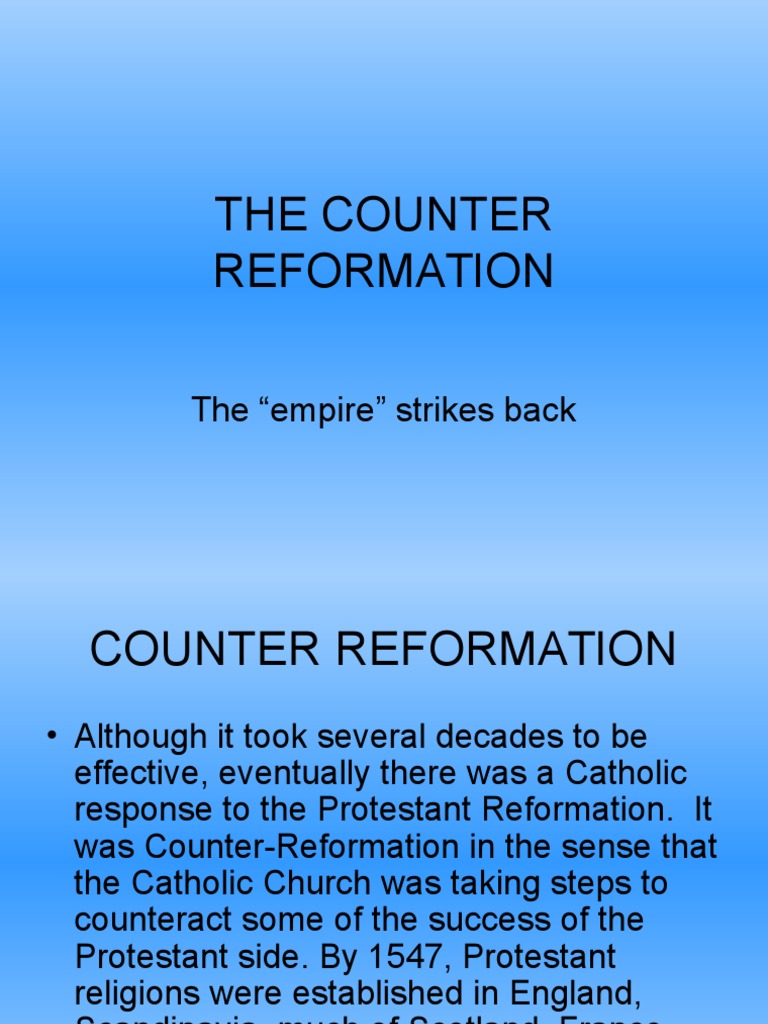 The Counter Reformation | PDF | Protestant Reformation | Counter ...