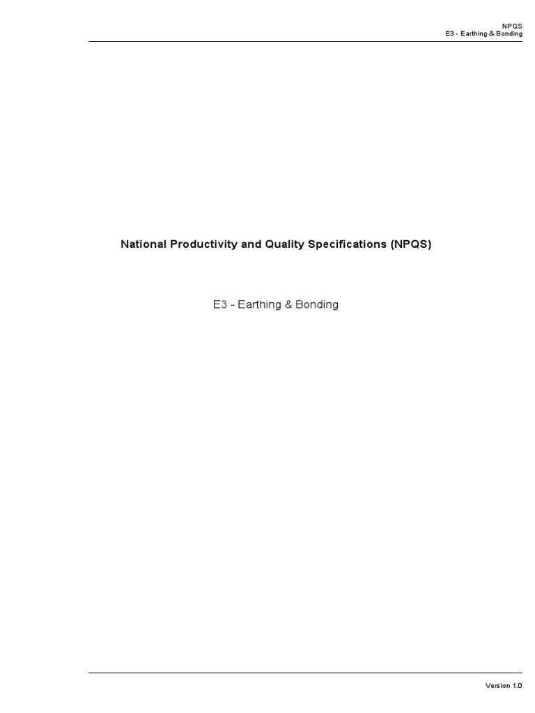 Spec - Earthing & Bonding | PDF | Cable | Specification (Technical ...