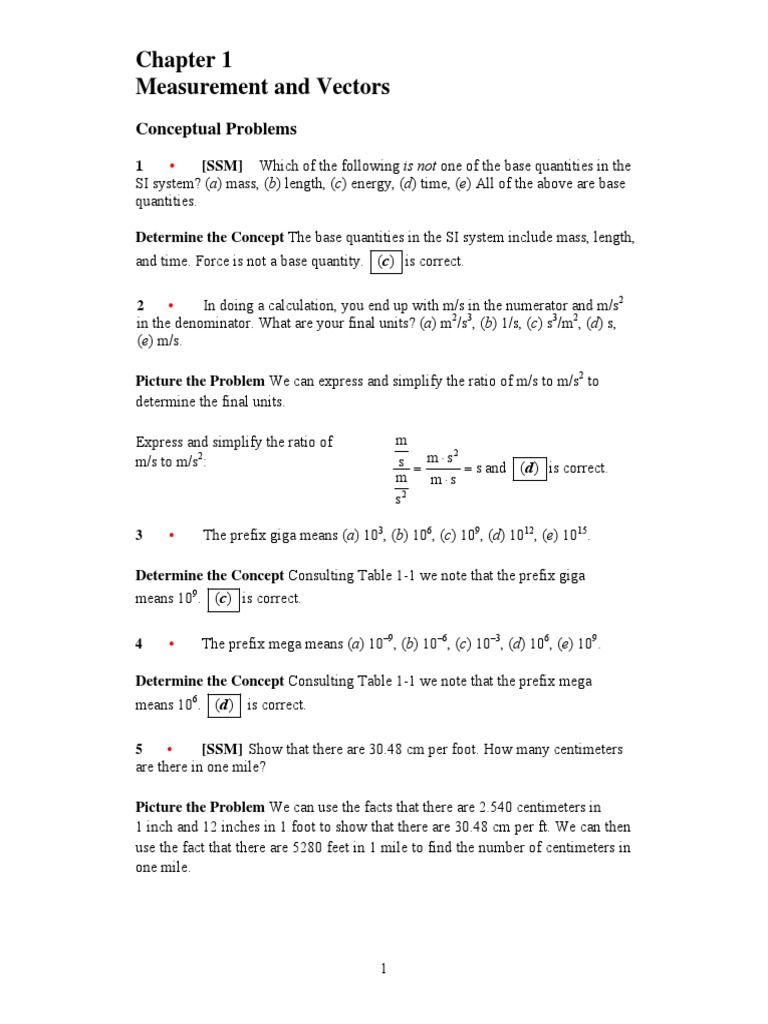 Ch01 ISM | PDF | Significant Figures | Euclidean Vector