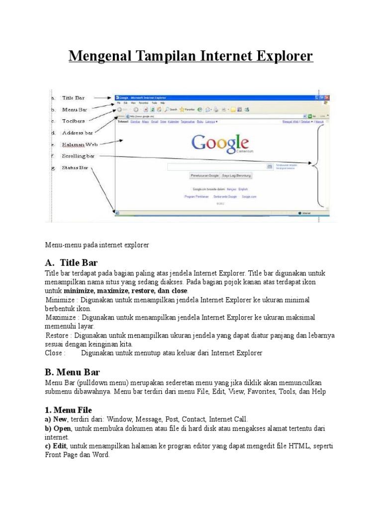 Mengenal Tampilan Internet Explorer | PDF