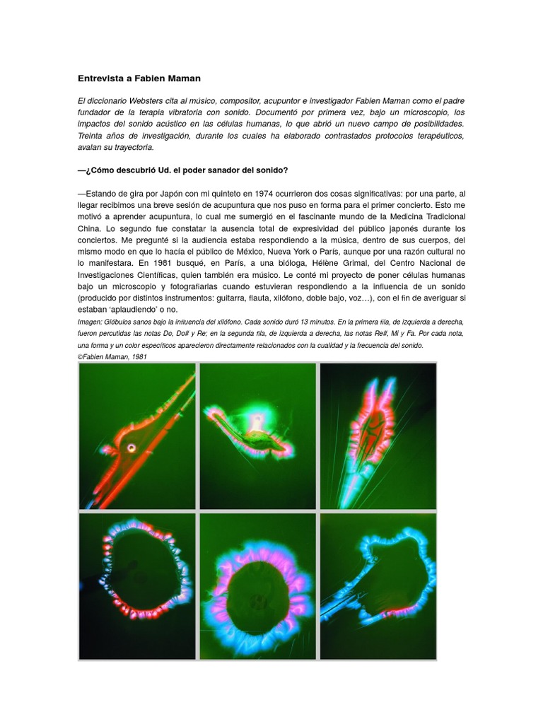Entrevista A Fabien Maman | PDF | Aura (paranormal) | Sonido